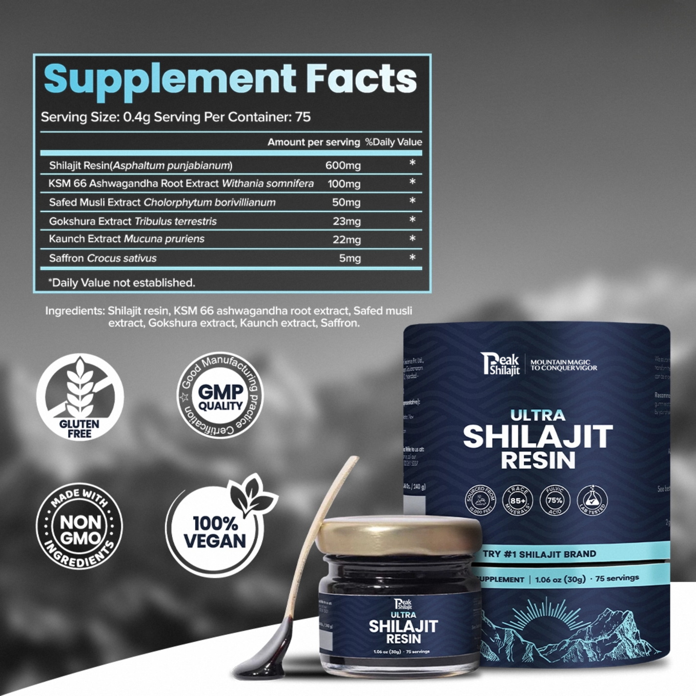 100% ORIGINAL ULTRA SHILAJIT RESIN – Peak Shilajit
