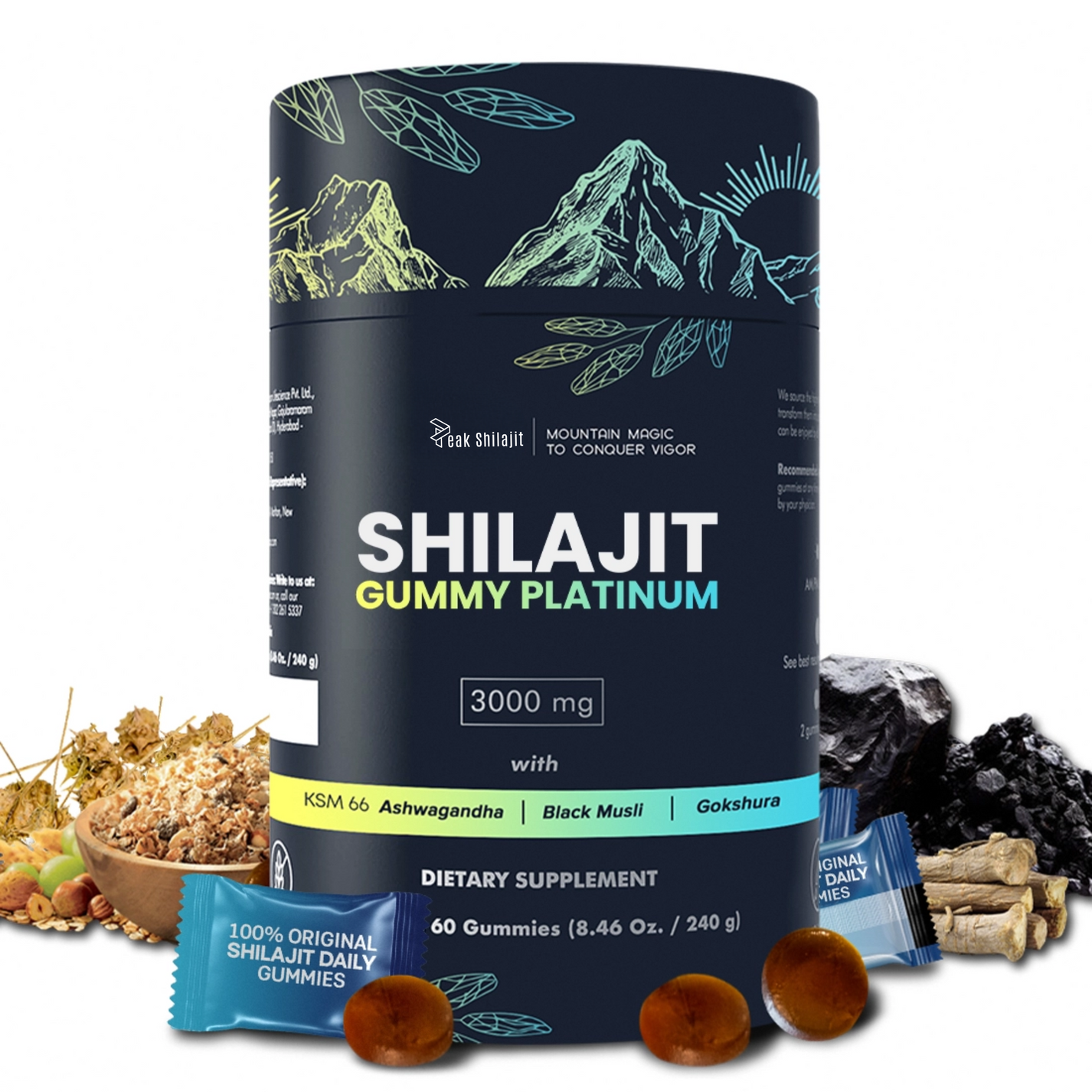 100% SHILAJIT GUMMY PLATINUM – Peak Shilajit